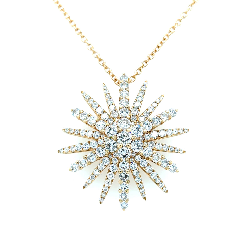 18k Yellow Gold Diamond Starburst Necklace – Jack Sutton Fine Jewelry